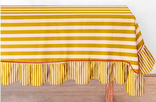 Tovaglia a righe con Volant & Bitossi Home